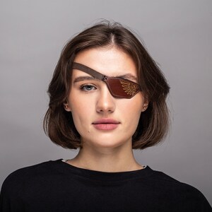 Leather Eye Patch, Eye Patch, Man Eye Patch, Woman Eye Patch, Brown Eye ...