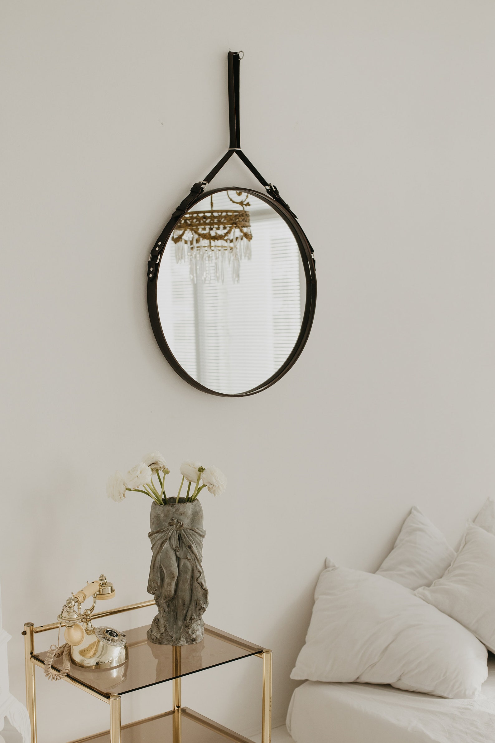 Leather Strapped Mirror Handmade Leather Mirror Straps Wall - Etsy