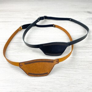 Set of Two Leather Eye Patch, Eye Patch, Man Eye Patch, Woman Eye Patch ...