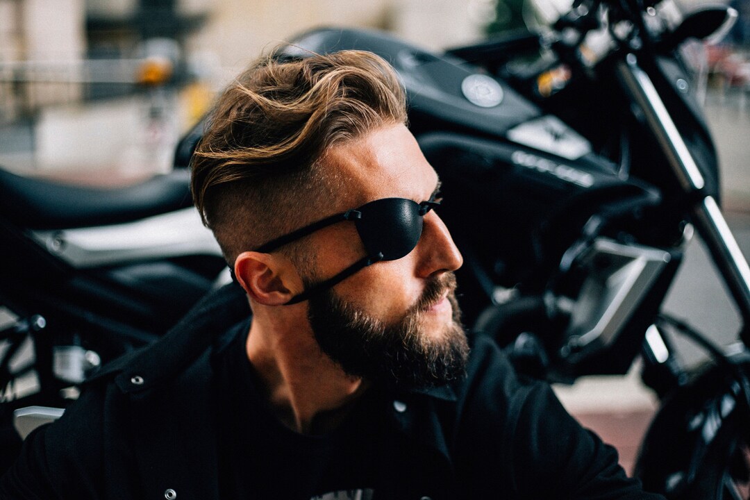 Leather Eye Patch, Man Eye Patch, Snakes Eye Patch, Black Eye Patch - Etsy