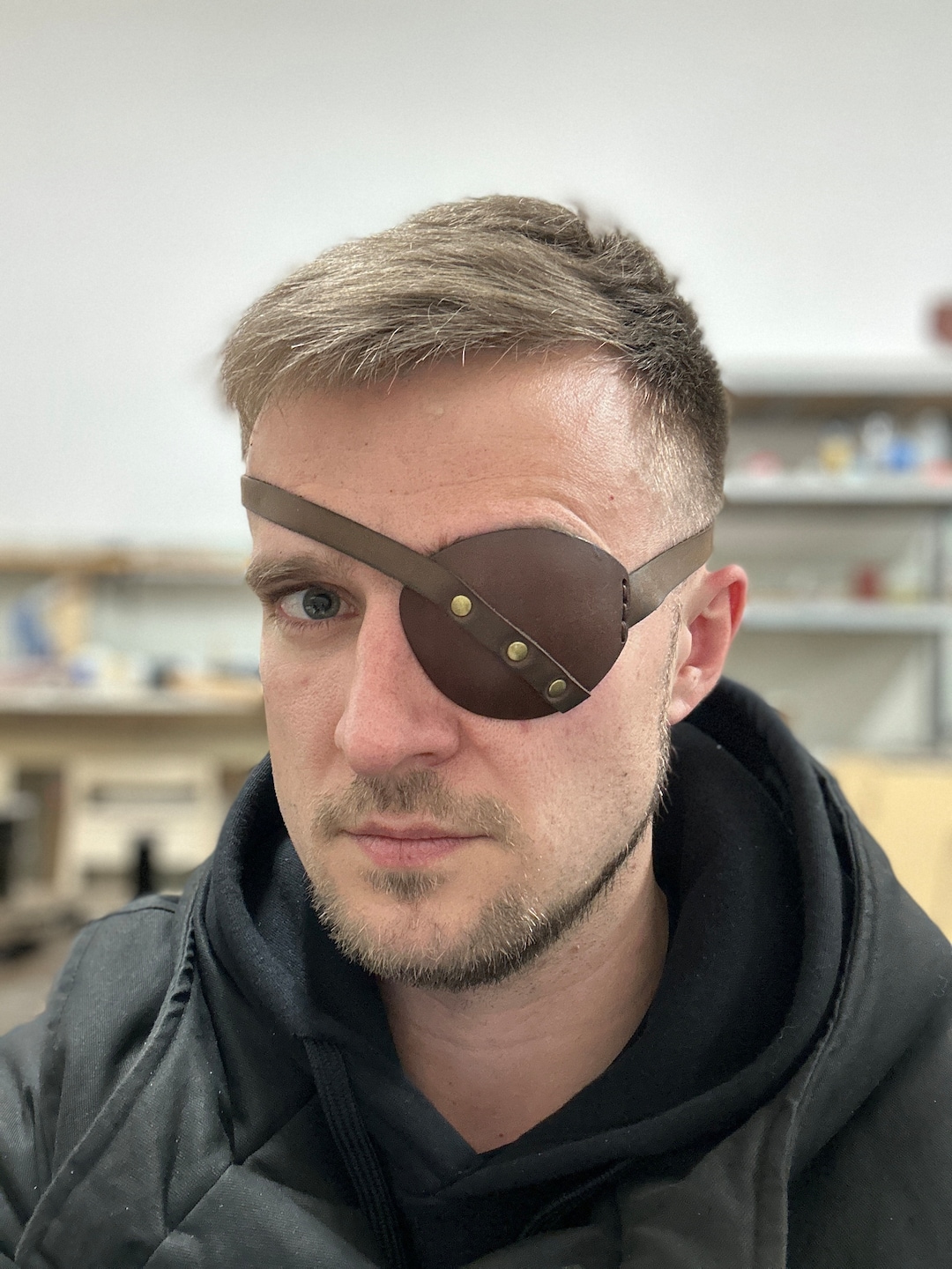 Eye Patch, Leather Eye Patch, Eye Patch, Man Eye Patch, Brown Eye Patch ...
