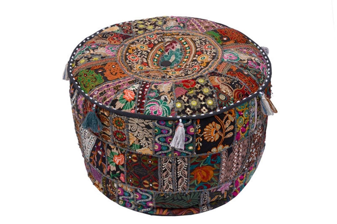 Handwork Handmade Ottomans Stool Sette Bohemian Embriodery - Etsy