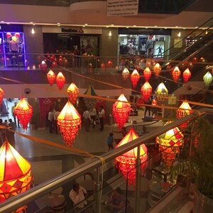 Beautiful Handcrafted Wedding Event Party Decorative Fabric Lanterns ...