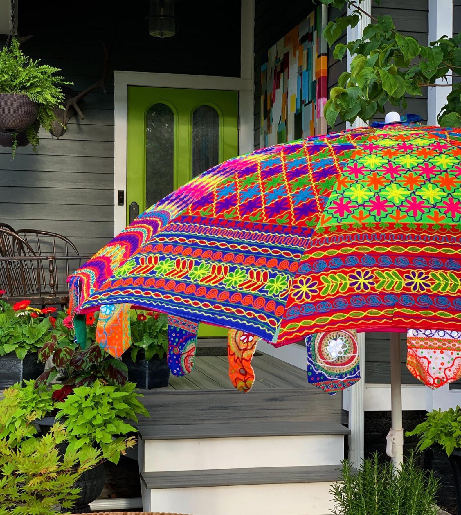 Fine Handmade Embriodery Decorative Garden Umbrella, Large Decorative ...