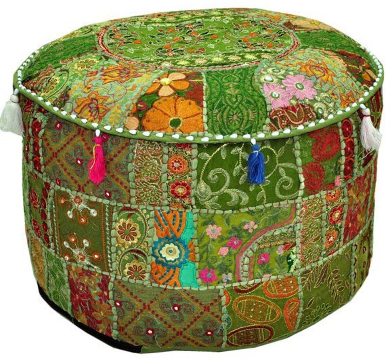 Handwork Handmade Ottomans Stool Sette Bohemian Embriodery - Etsy