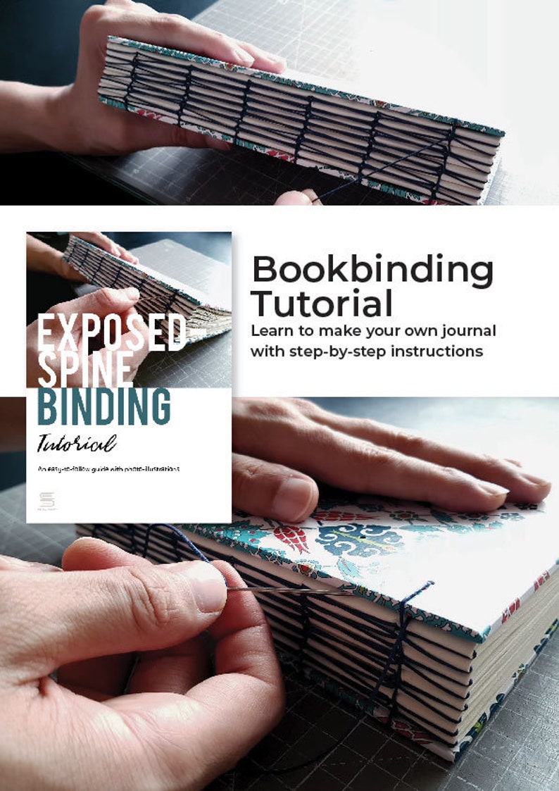Exposed-spine Binding Tutorial Based on Our Exposed-spine | Etsy