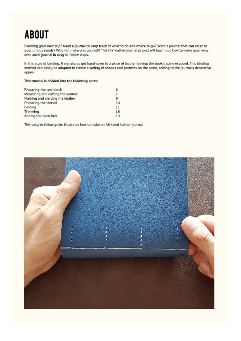 How To Make A Leather Travel Journal Tutorial Etsy