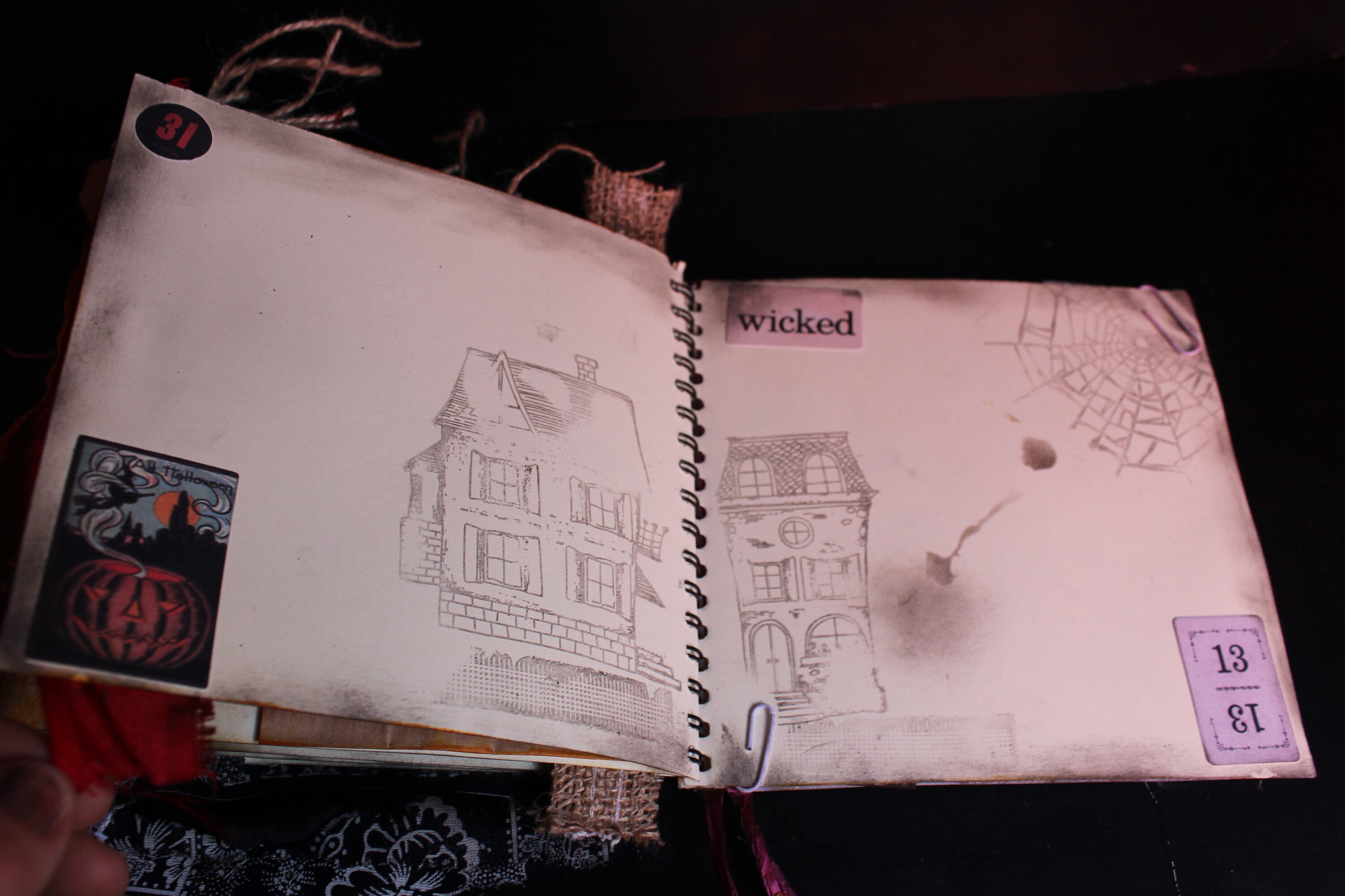 Halloween Journal Junk Journal Skeleton Journal Witch Journal - Etsy