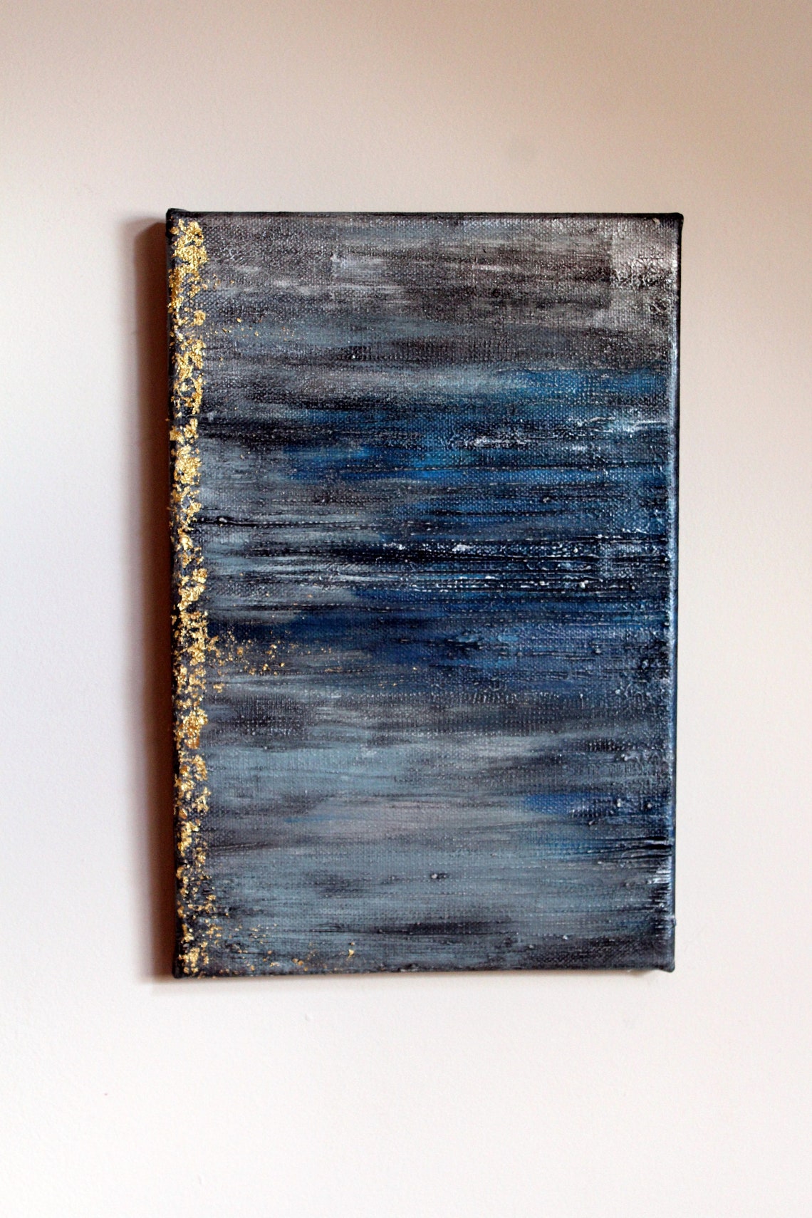 Abstract painting Gothic wall art Stardust painting Blue | Etsy