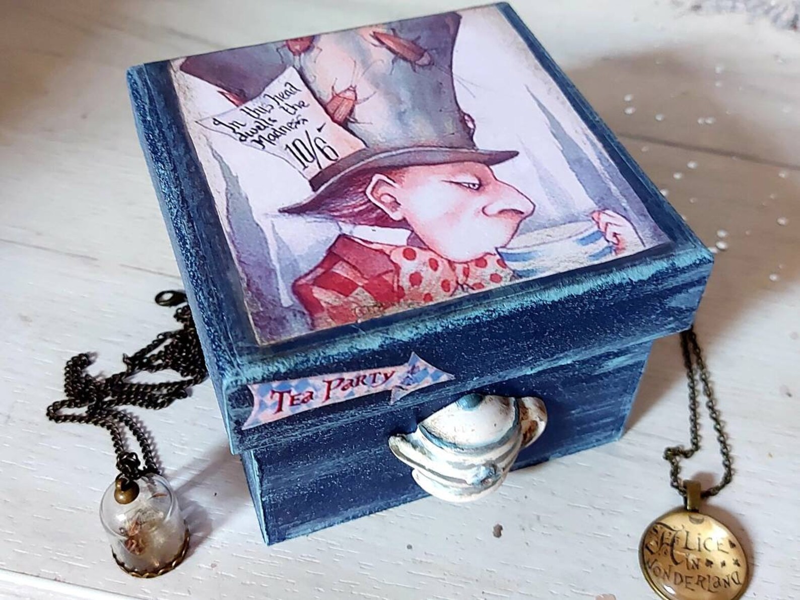 Mad Hatter Box We're All Mad Here Gothic Mad Hatter - Etsy