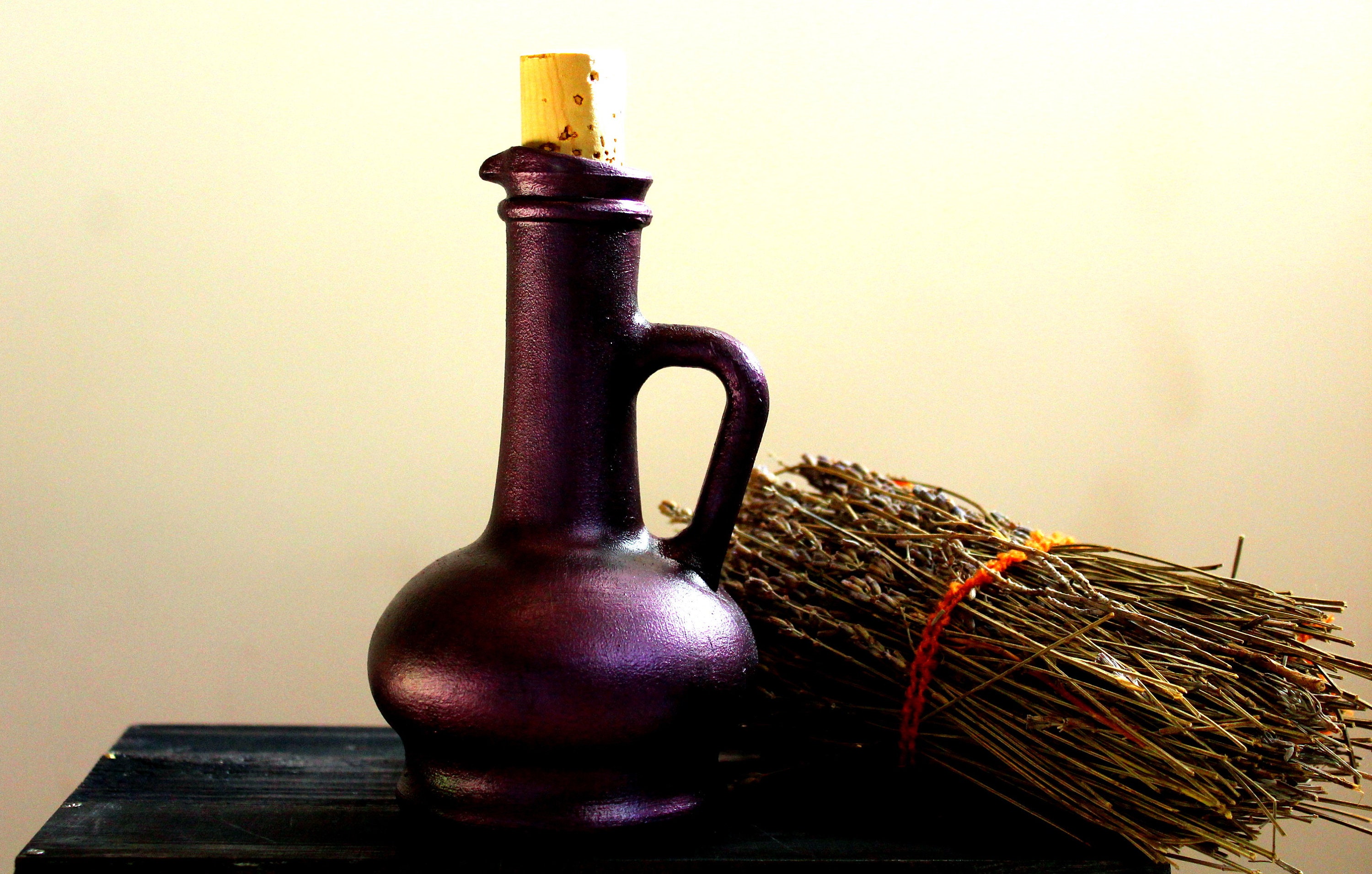 Alchemy glass decor Purple glass carafe Gothic decanter Gothic | Etsy