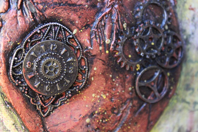 Time machine heart Steampunk heart Mechanical Heart Weird | Etsy