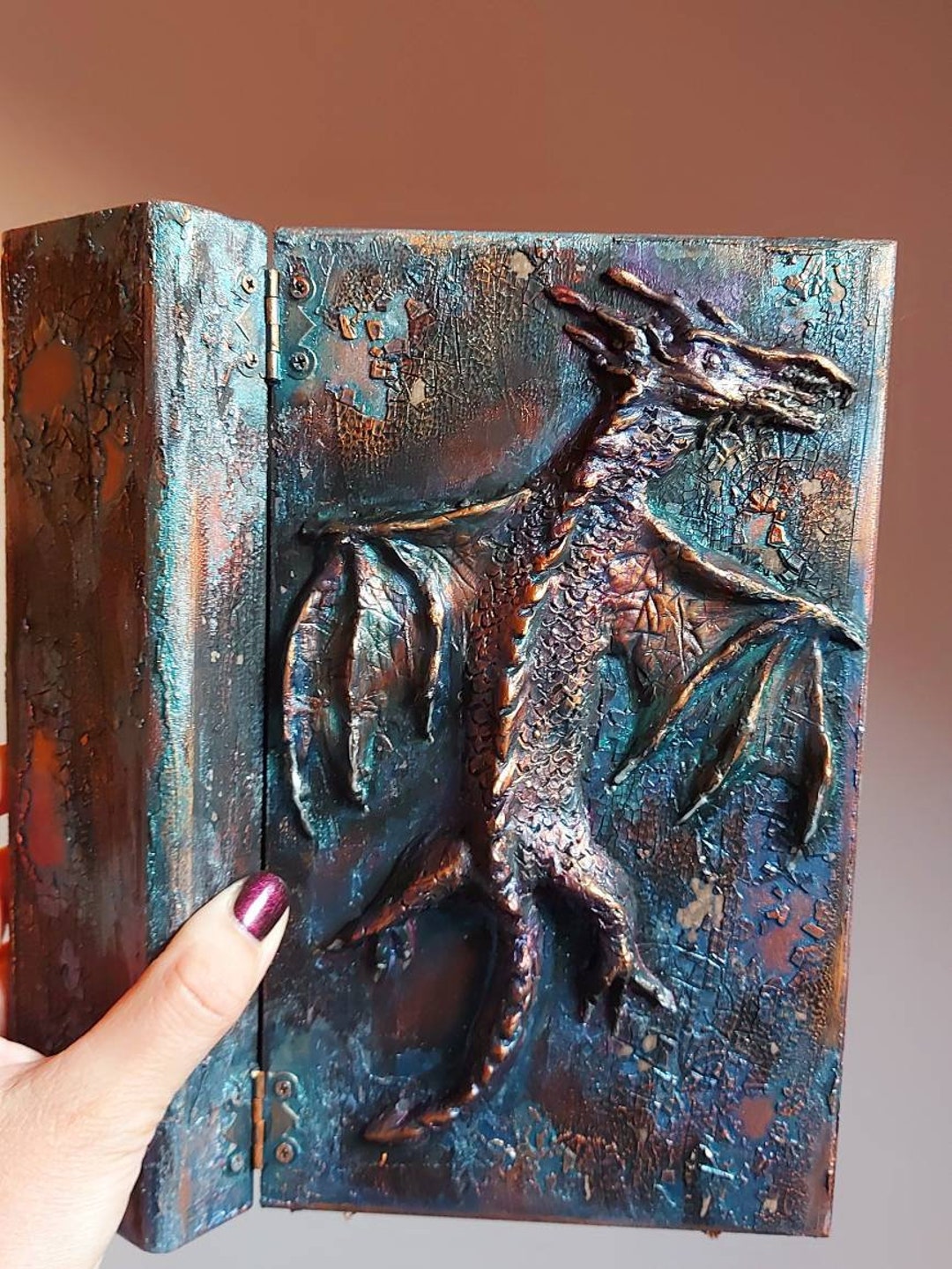 Dragon Book Box, Gothic Dragon Box, Dragon Clay Decor, Viking Decor Box ...