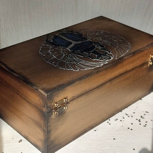 Scarab Altar Box Egypt Decor Box Scarab Beetle Box Egypt Mythology ...