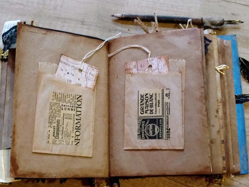 Junk Journal Gypsy Journal Old Smash Book Scrapbook - Etsy