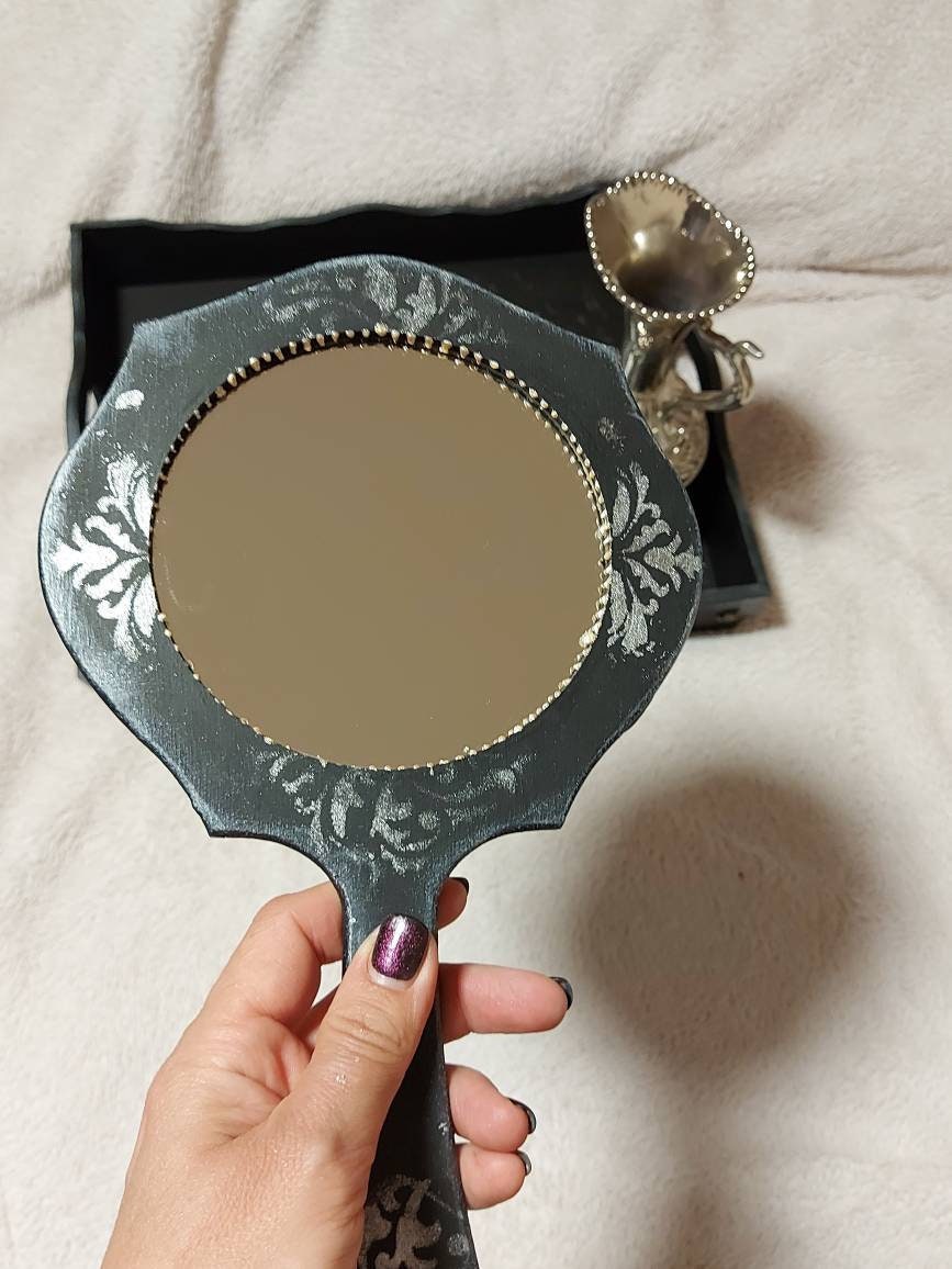Big hand mirror Gothic hand mirror Witch hand mirror Gothic | Etsy