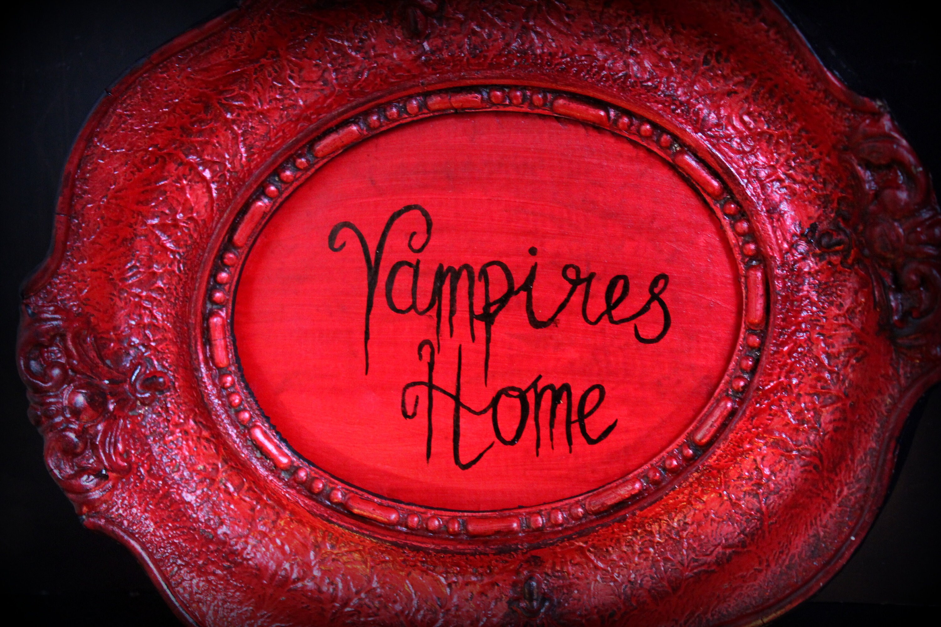 Gothic wall frame Vampire wall frame Vampires home decor | Etsy