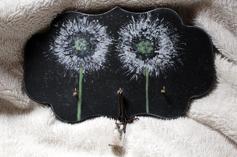 Dandelion Key Hanger Gothic Dandelion Jewelry Hanger Dandelion | Etsy