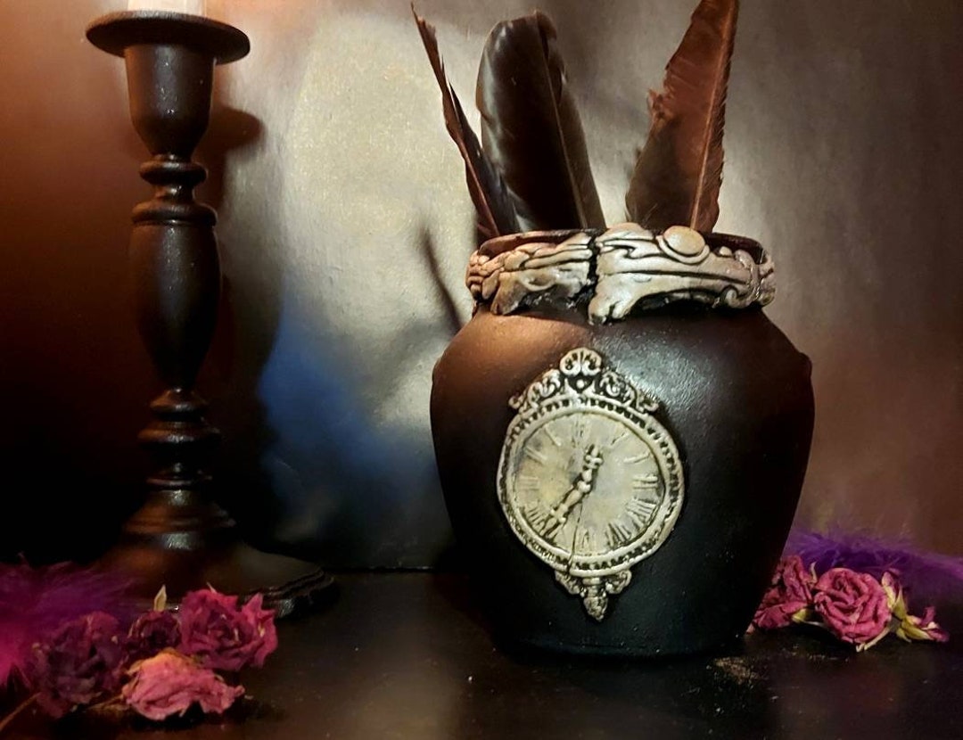 Gothic Pen Holder Halloween Holder Witch Pen Holder Fountain Pen Holder ...