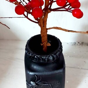 Gothic Spider Vase, Spider Vase Decor, Spiderweb Decor, Gothic Table ...