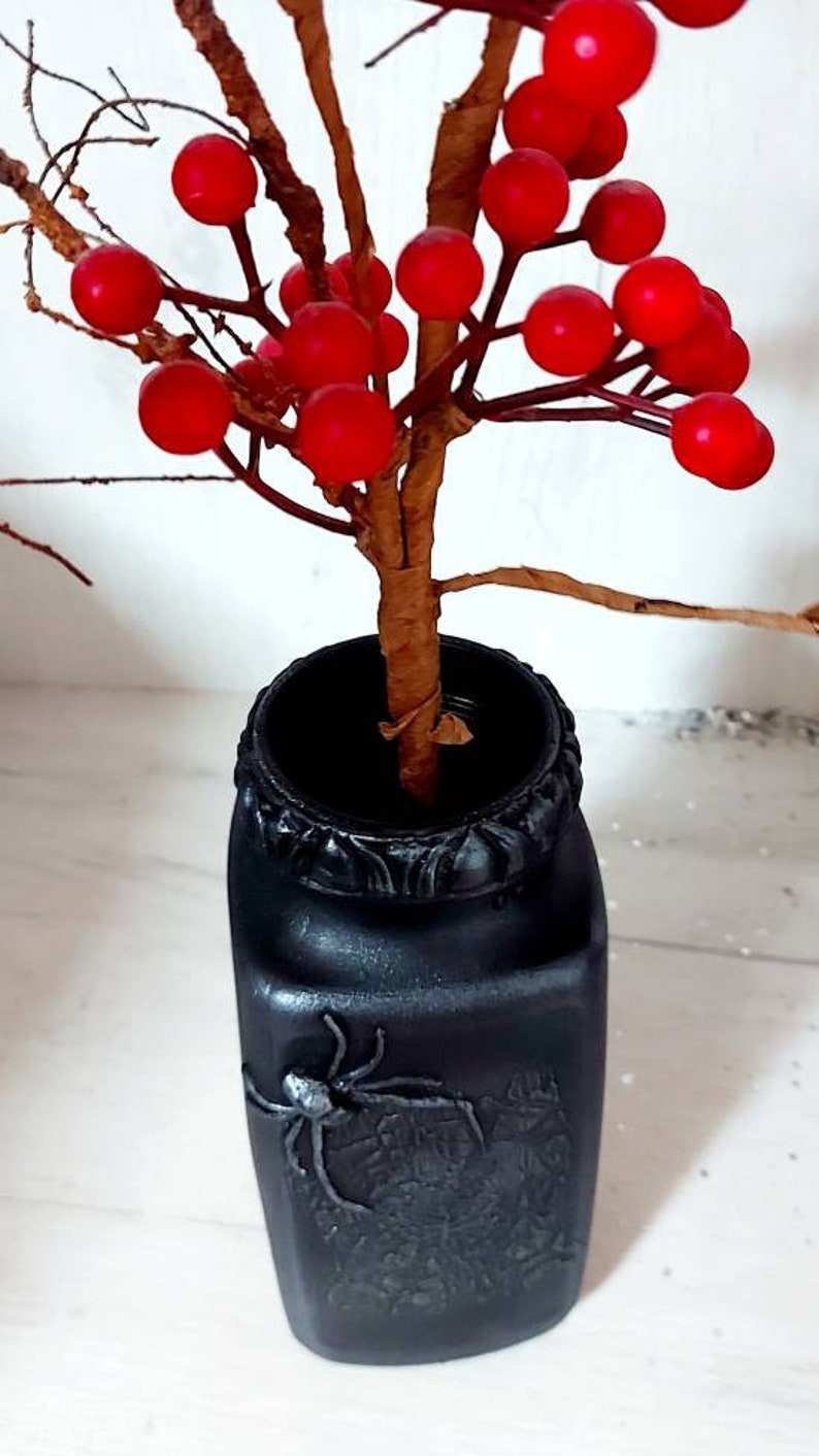 Gothic Spider Vase Spider Vase Decor Spiderweb Decor Gothic - Etsy