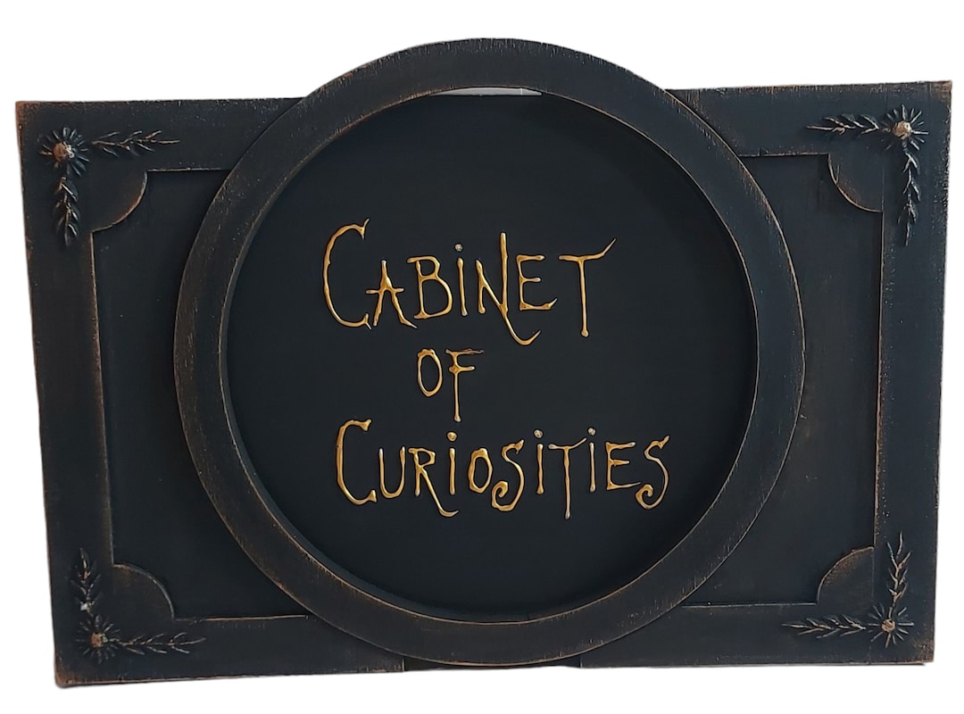 Cabinet of Curiosities, Curiosities Sign, Gothic Wall Sign, Goth ...
