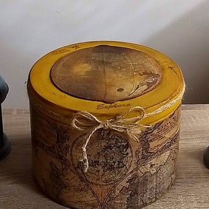 Travel Decor Box, World Map Box, Travel Agent Gift, Nautical Decor Box ...