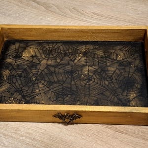 Spiderweb Tray, Gothic Spider Tray, Gothic Bat Tray, Vampire Bat Tray ...
