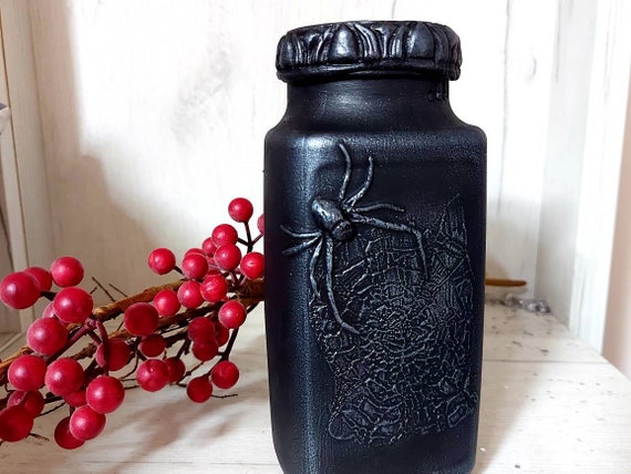 Gothic Spider Vase Spider Vase Decor Spiderweb Decor Gothic - Etsy