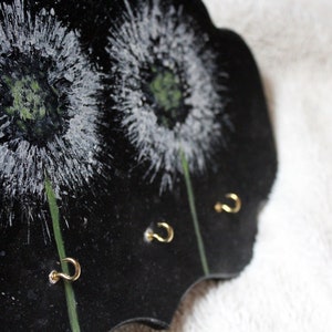Dandelion Key Hanger Gothic Dandelion Jewelry Hanger Dandelion Wall ...