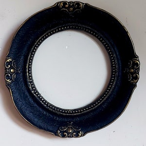 Gothic Round Frame, Gothic Black Frame, Victorian Frame, Goth Circular ...