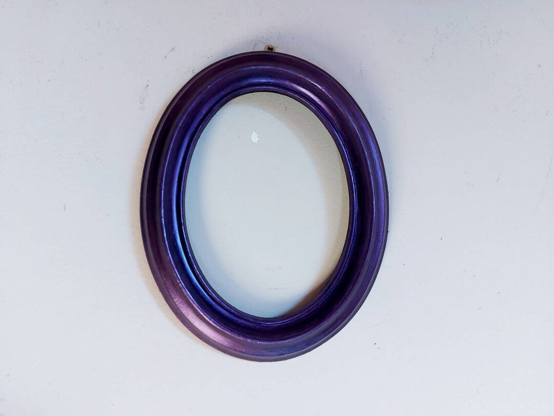 Gothic Purple Frame Victorian Oval Frame Bohemian Eclectic - Etsy