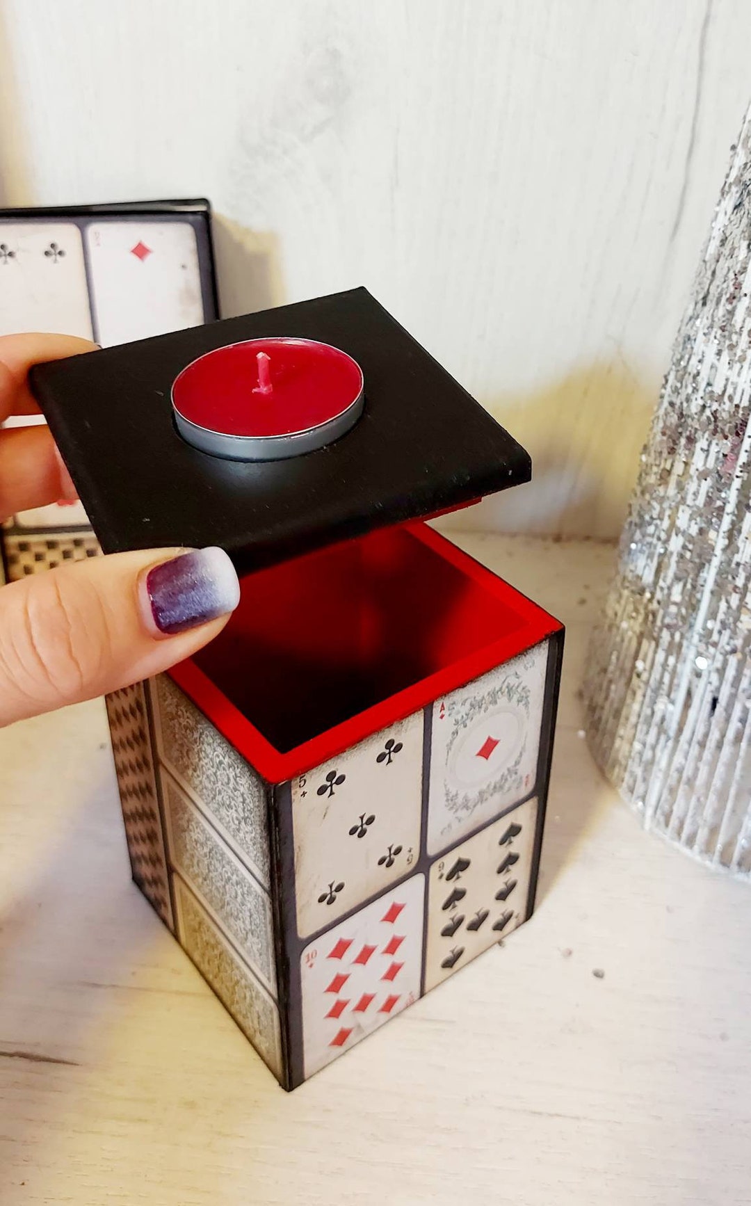 Alice Card Box, Alice Stash Box, Alice Candleholder, Playing Cards ...