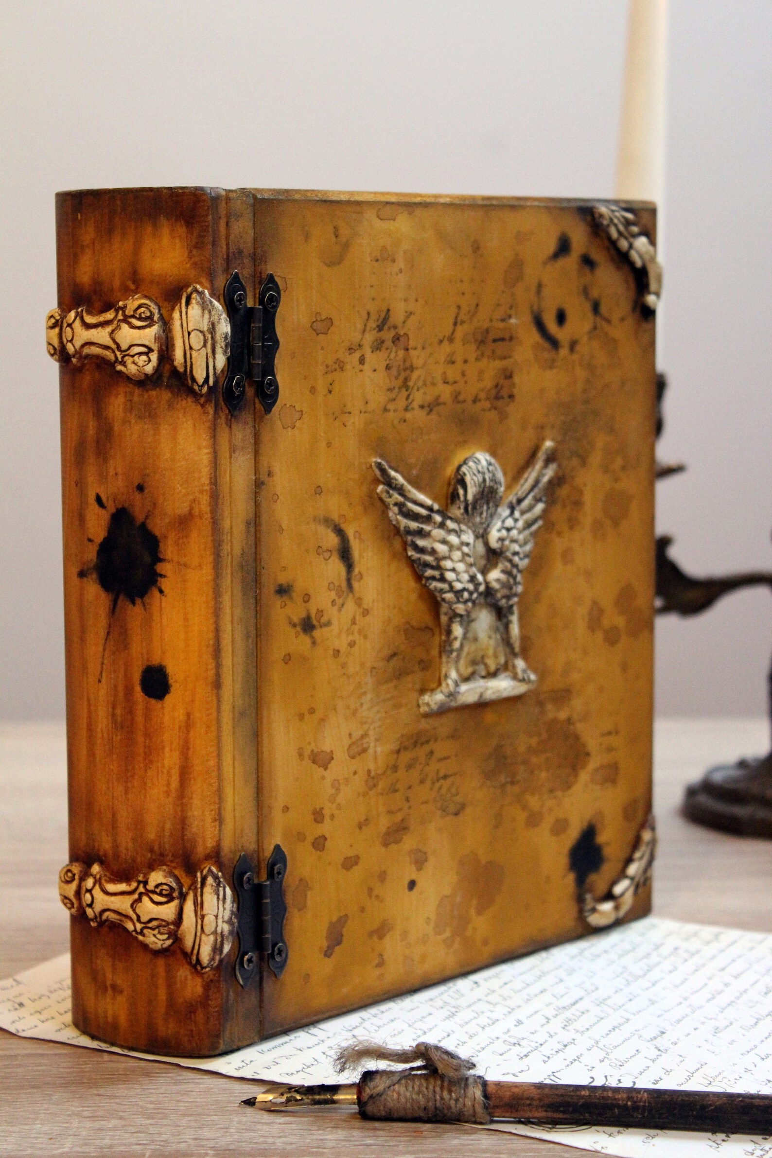 Flight of Icarus Angel Wings Box Gothic Decor Box Mythology - Etsy