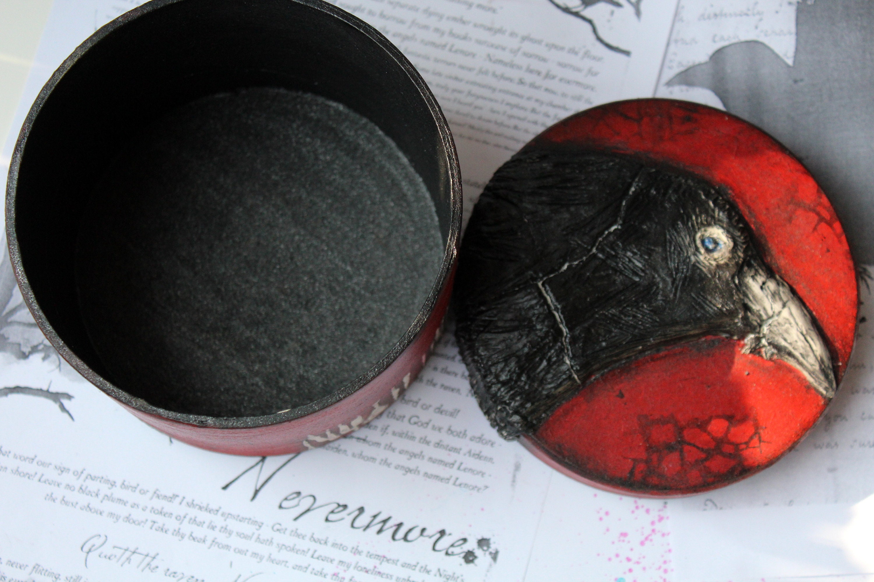 Raven Goth Box Nevermore Decor Halloween Decor Gothic Decor - Etsy