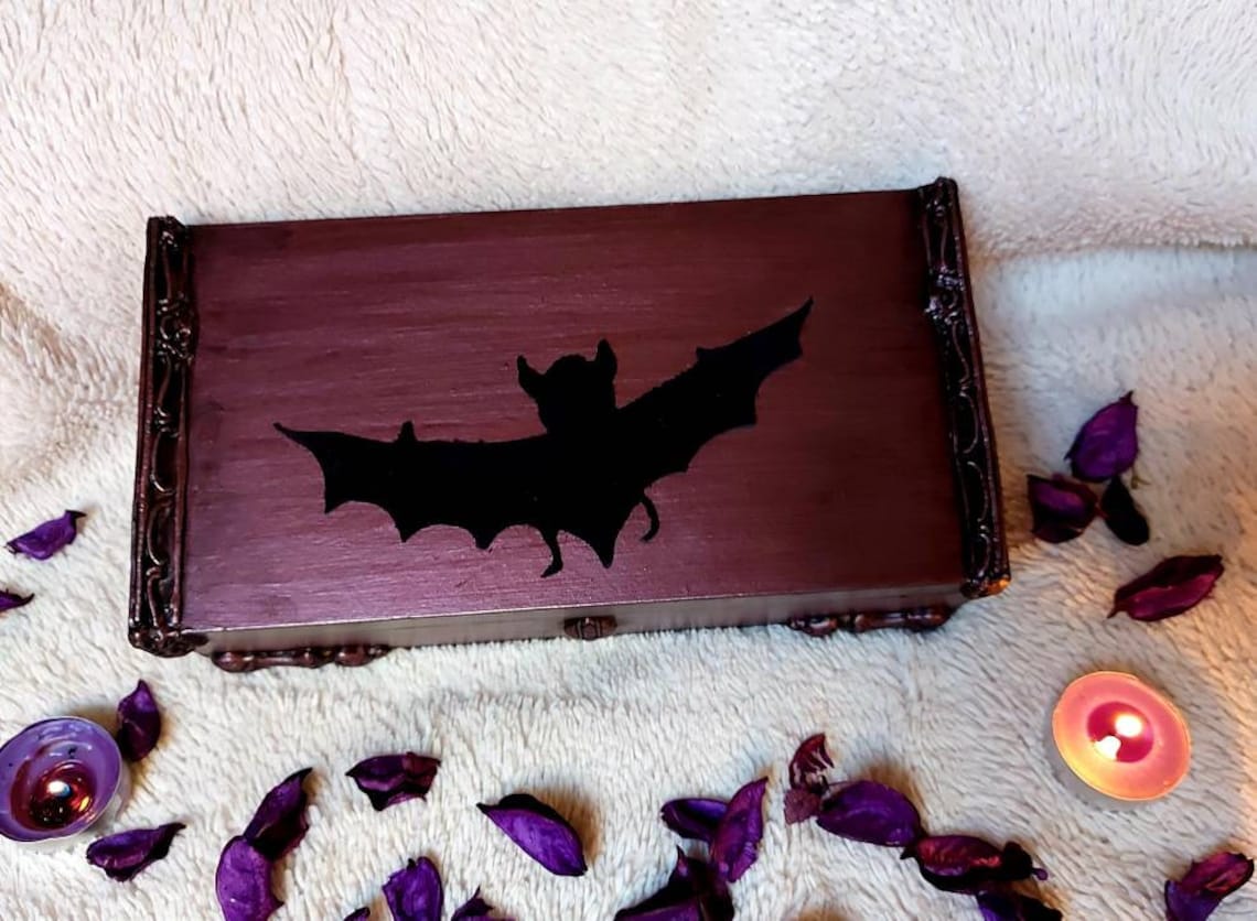 Bat Gothic Box Gothic Storage Box Gothic Table Decor | Etsy