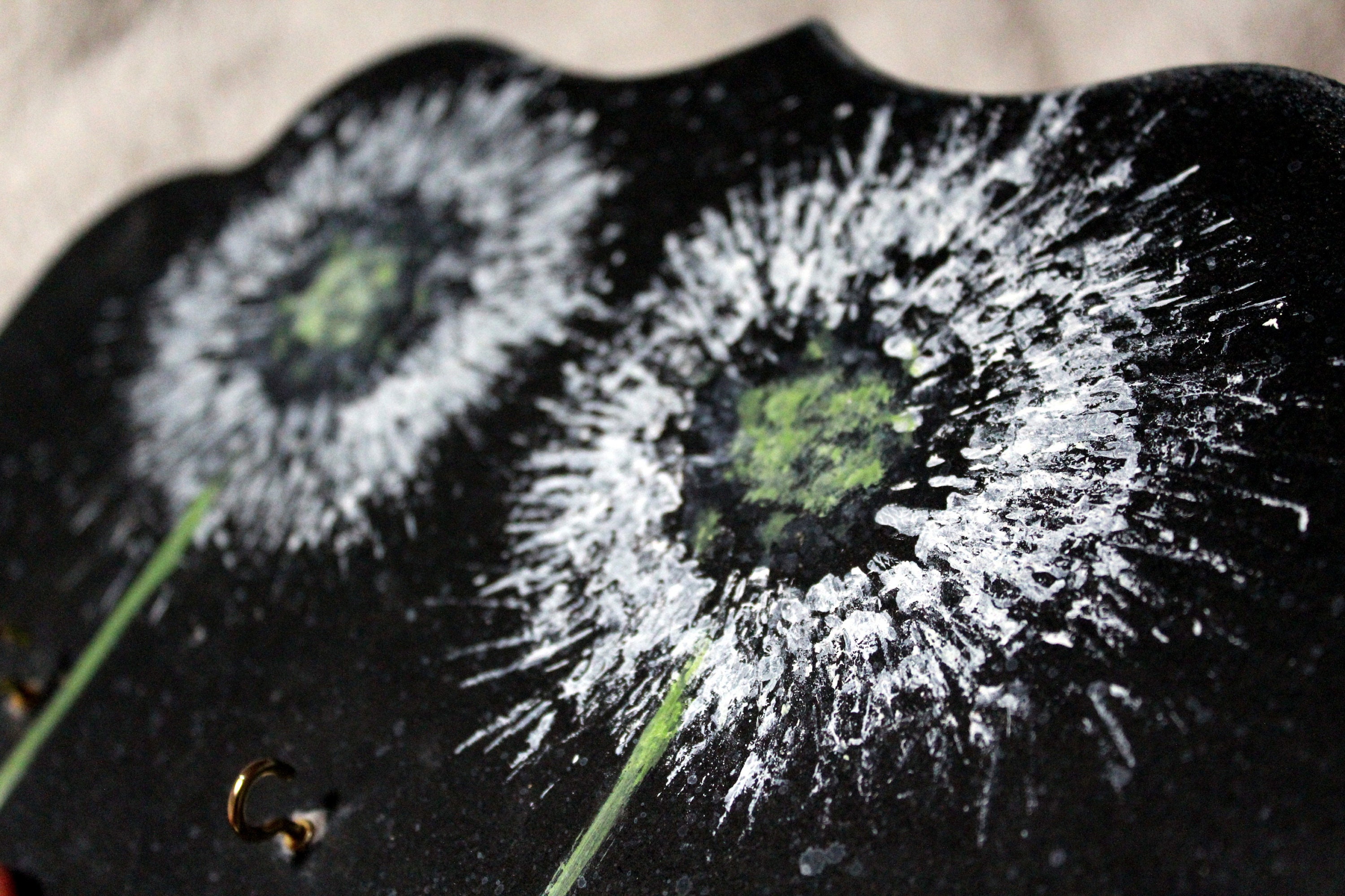 Dandelion key hanger Gothic Dandelion Jewelry hanger Dandelion | Etsy