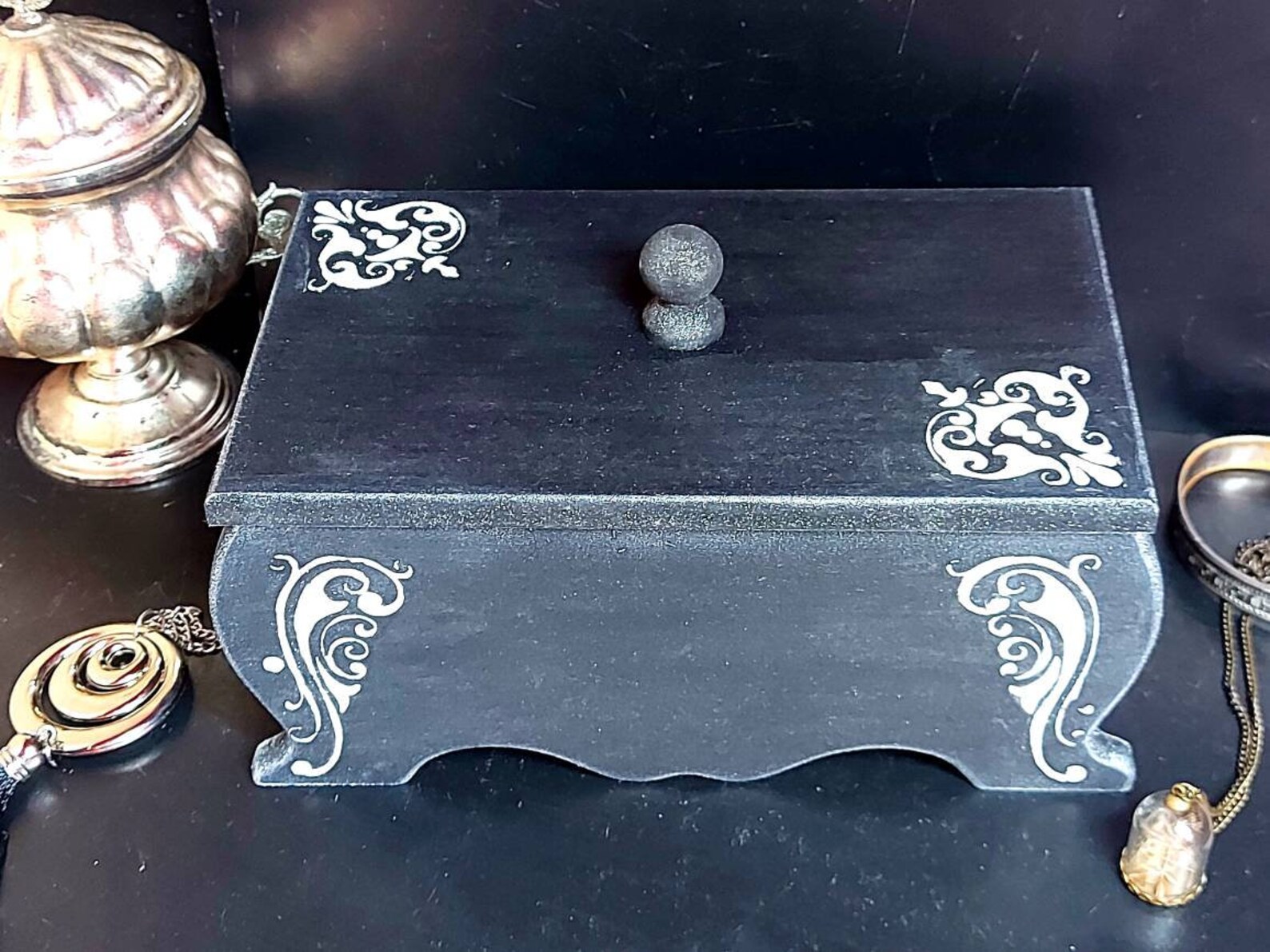 Black Gothic Box Gothic Decor Witch Black Box Wicca Decor - Etsy