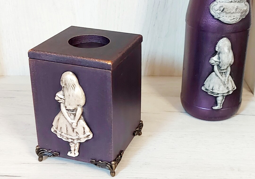 Alice Stash Box, Alice Purple Box, Alice Candle Holder, Witch Candle ...