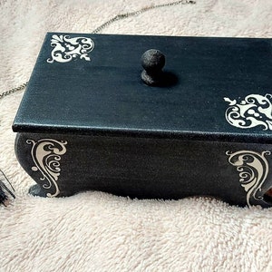 Black Gothic Box Gothic Decor Witch Black Box Wicca Decor Pagan Decor ...