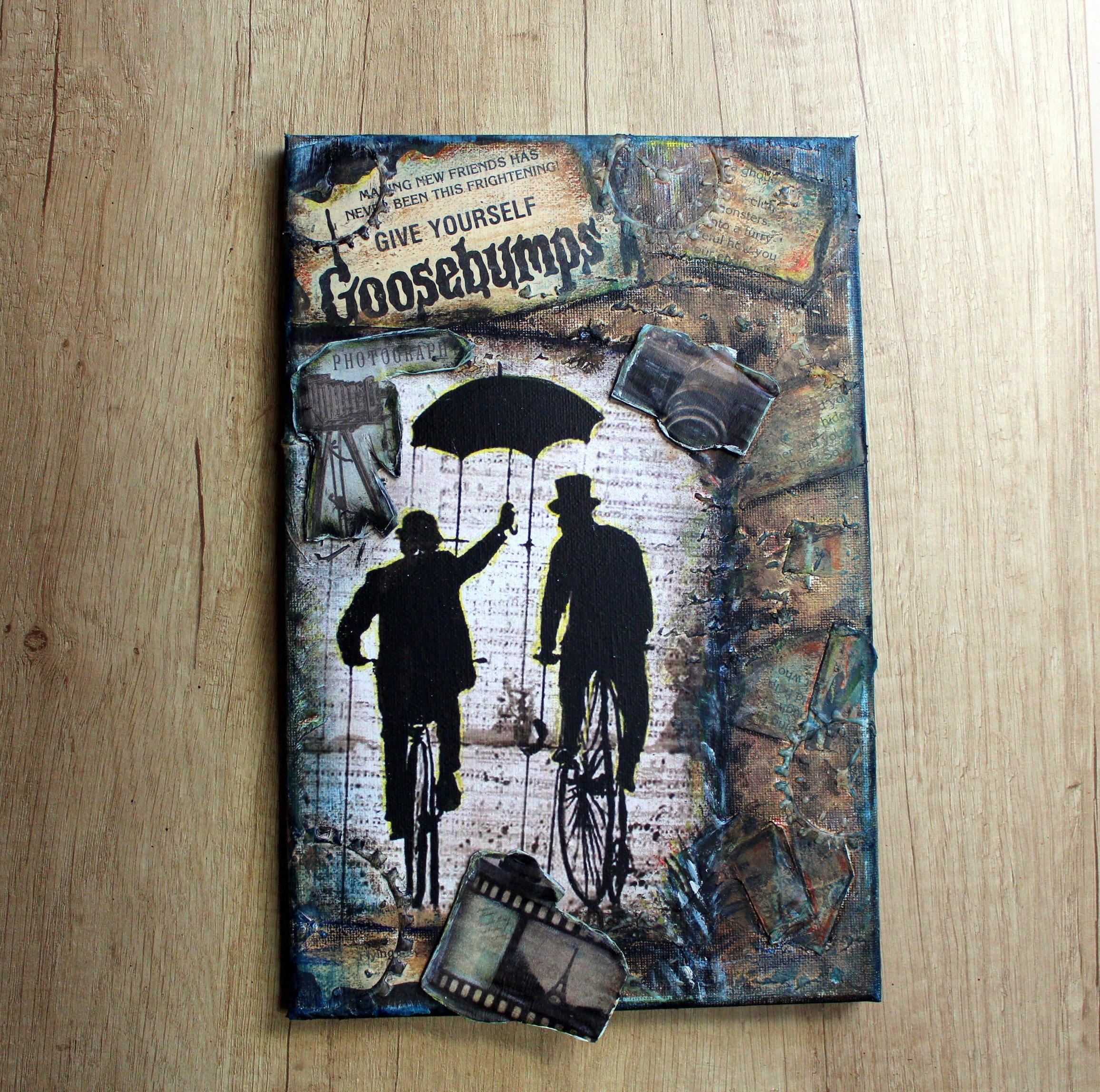 Goosebumps Painting Horror Decor Halloween Decor Mix Media - Etsy