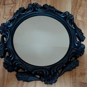 Gothic Round Mirror, Victorian Mirror, Vintage Wall Mirror, Victorian ...
