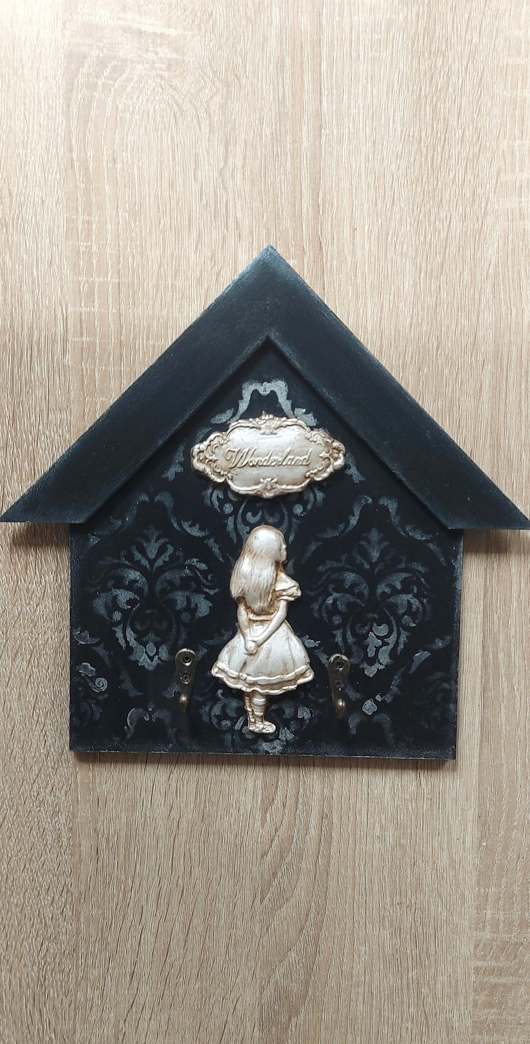 Alice Key Rack, Alice in Wonderland, Wonderland Rack, Damask Key Rack ...