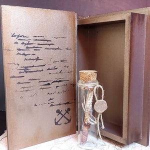 Ship Book Box, Pirate's Ship, Sailing Box, Compass Box, Nautical Decor ...