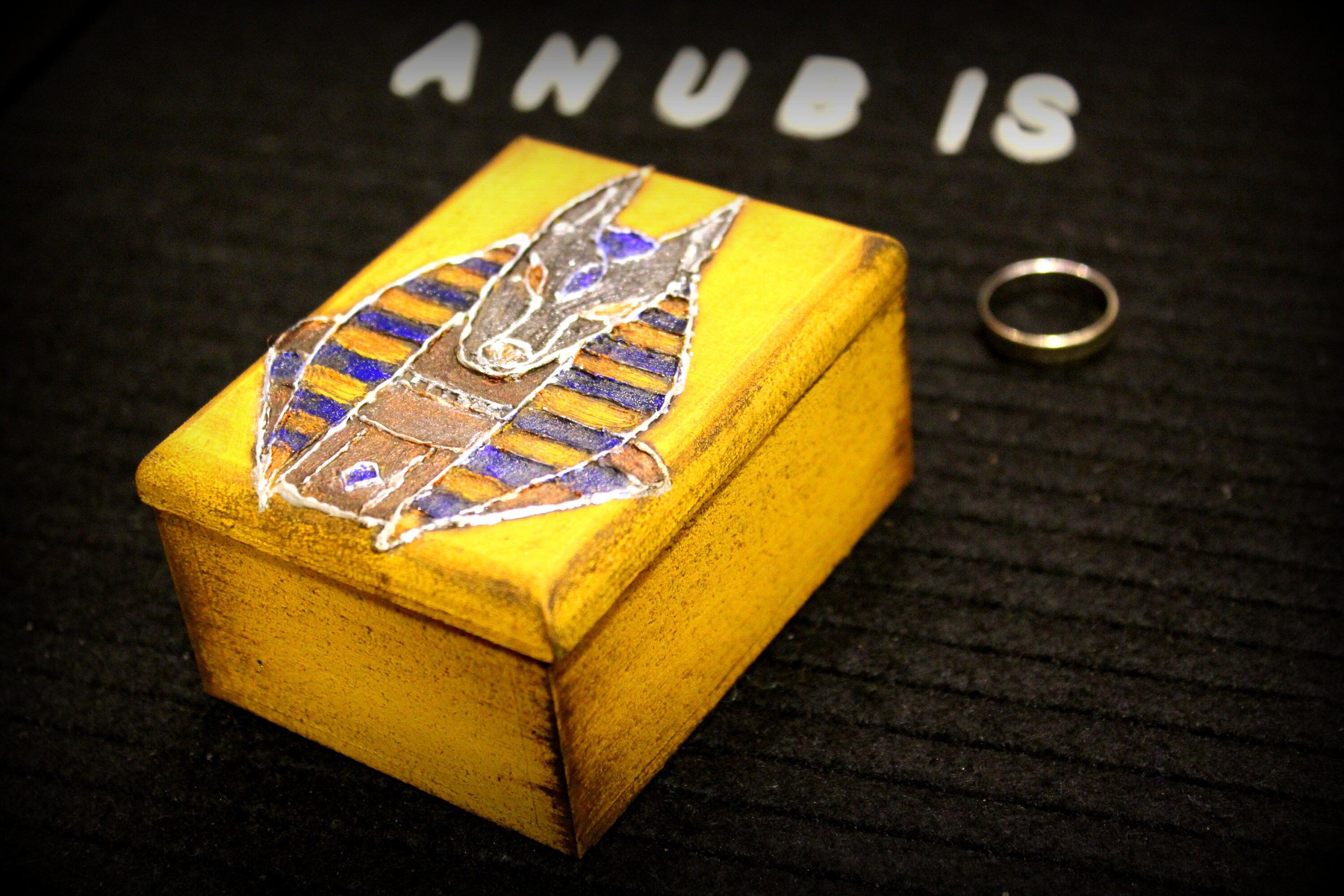 Anubis Ring Box Anubis God of Death Egyptian Box Pagan Goddess ...
