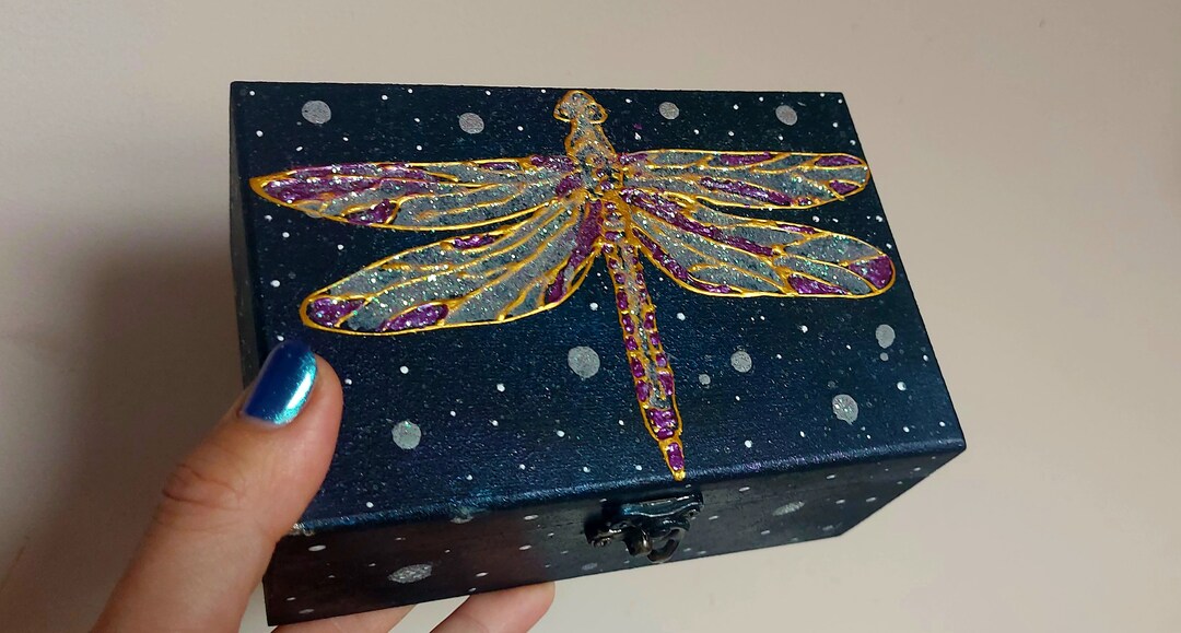 Dragonfly Box, Dragonfly Decor, Witch Decor Box, Gothic Decor Box ...