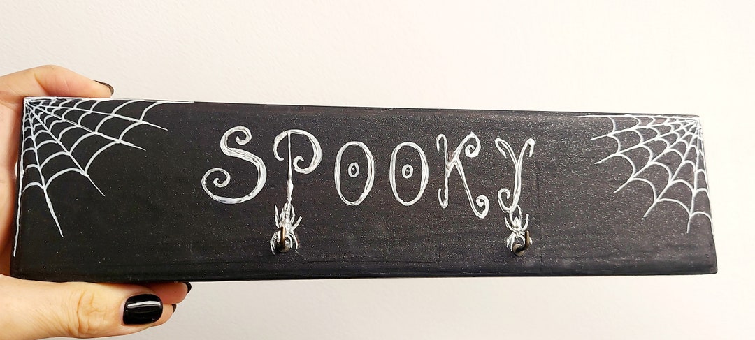 Spooky Key Holder, Spooky Wall Decor, Spiderweb Key Rack, Spooky ...