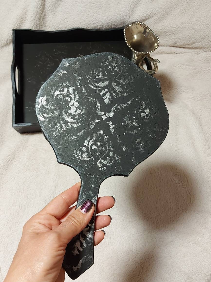 Big hand mirror Gothic hand mirror Witch hand mirror Gothic | Etsy