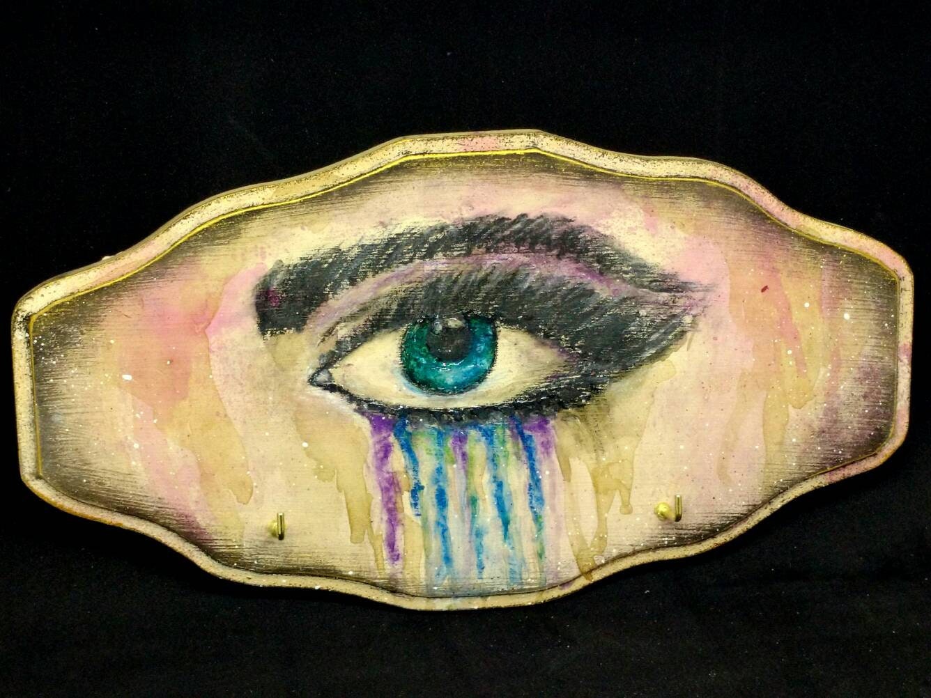Hand Painted Eye Key Hanger Gothic Eye Decor Wall Organizer - Etsy