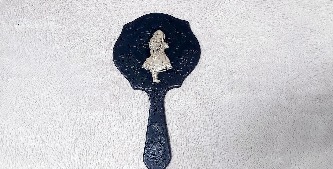Alice Hand Mirror, Alice in Wonderland, Alice Damask Mirror, Alice ...